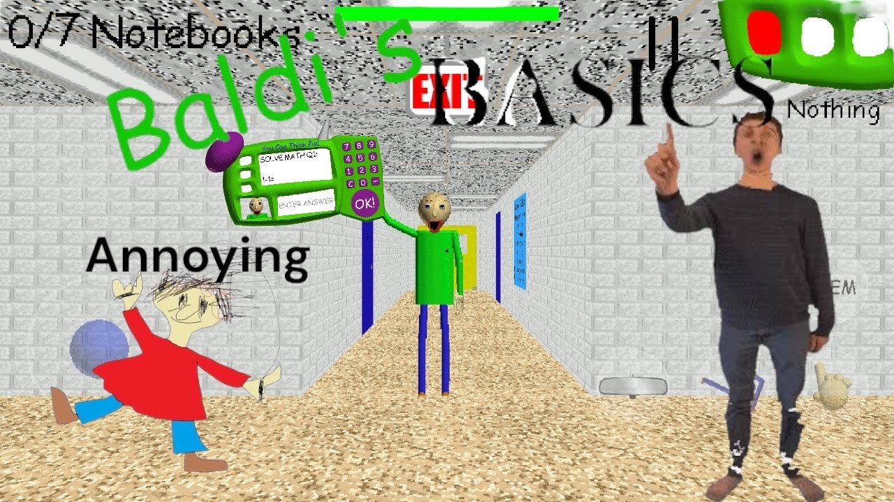 Trying to beat Baldi's Basics. - YouTube