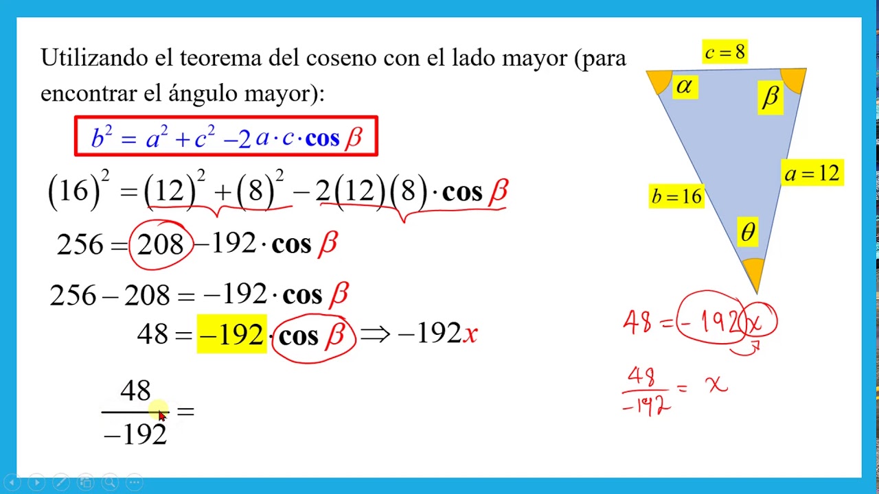 TEOREMA DEL COSENO (CASO 4) - YouTube