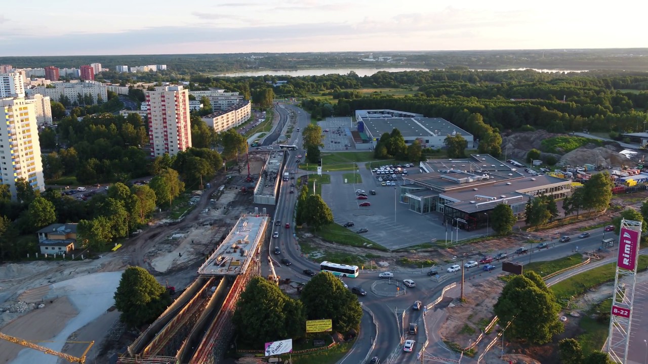 Haabersti ristmiku ehitus, august 2017 - YouTube