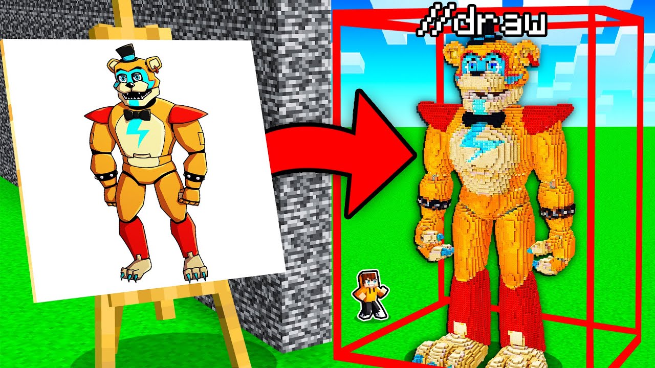 I CHEATED with //DRAW in a MINECRAFT Build Challenge! - YouTube