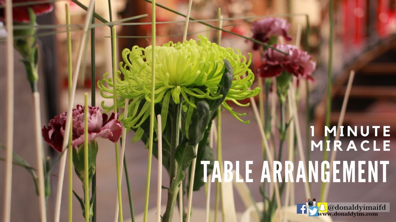TABLE ARRANGEMENT | 1 Minute Miracle | your DIY channel - YouTube