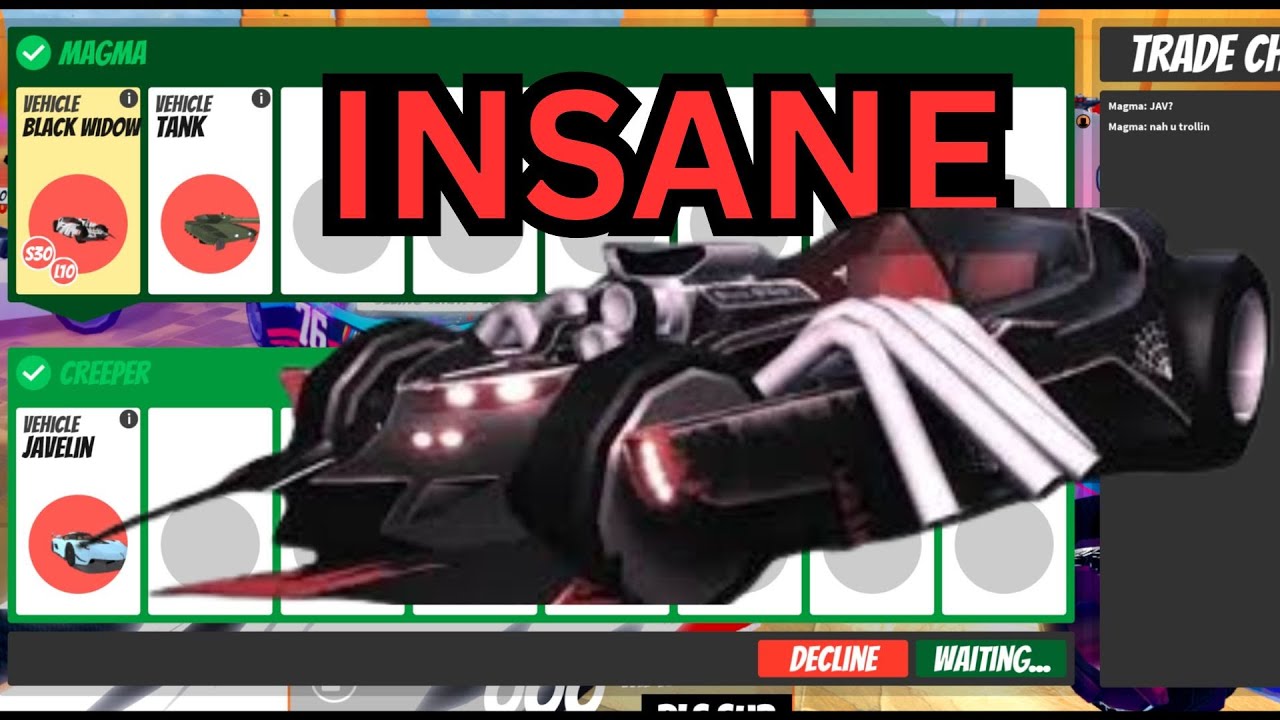 Seeing what people Offer for the Black Widow in Roblox Jailbreak - YouTube