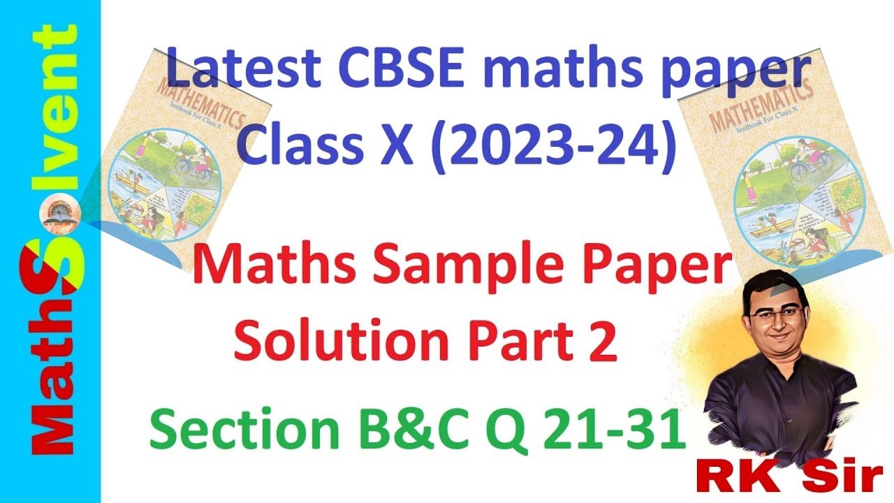 Math sample paper solution class 10 2023-2024 part 2 CBSE | # ...