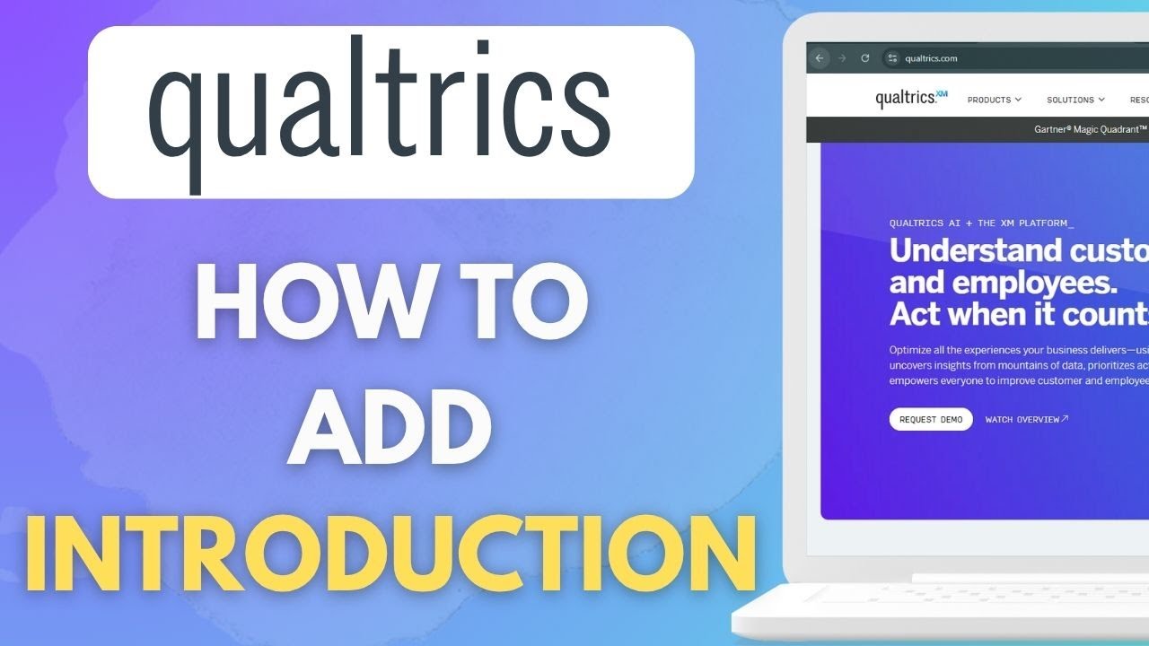 How To Add Introduction On Qualtrics 2025 Full Guide - YouTube
