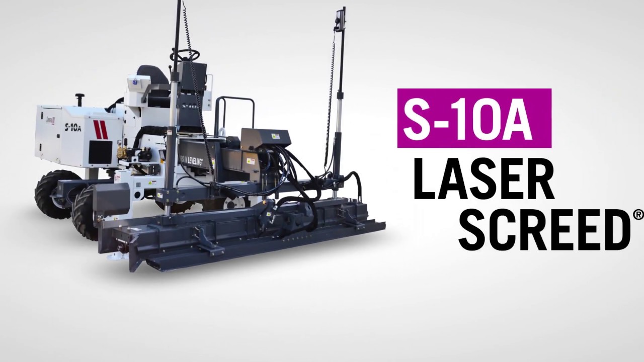 Somero S-10A Laser Screed Machine - YouTube