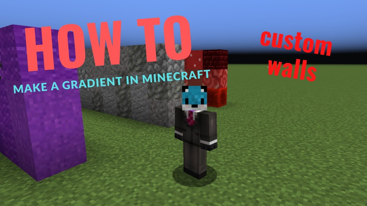 How to make wall gradients in minecraft super easy - YouTube