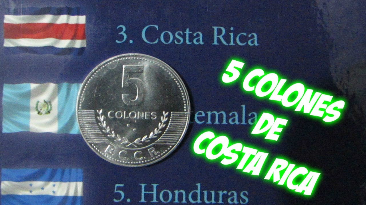 Detalles de las moneda de 5 colones para coleccionistas/ 5 colones de ...
