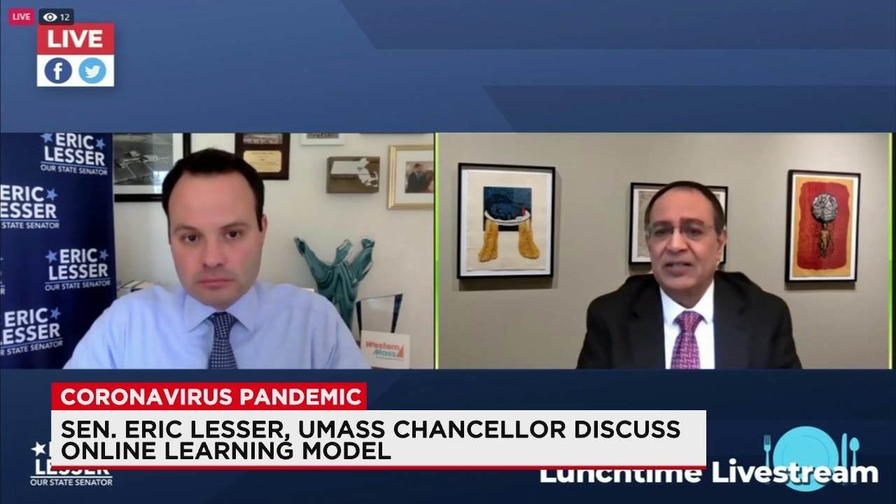 Sen. Lesser, UMass chancellor discuss online learning model - YouTube