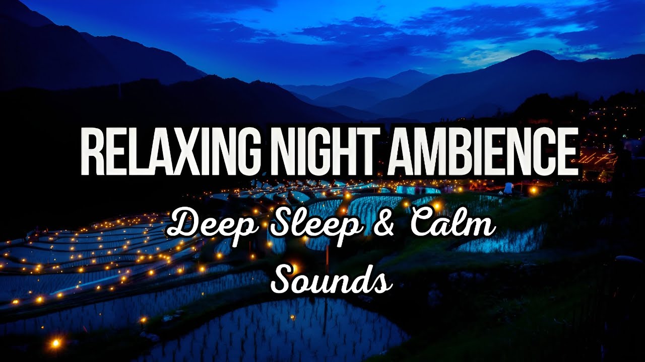 Relaxing Night Ambience Deep Sleep & Calm Sounds for Stress Relief ...
