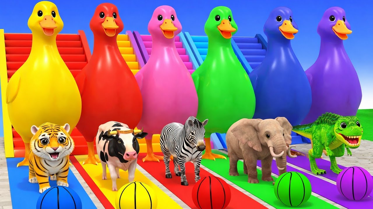 5 Giant Animals Are Spilling Colddrink Pepsi || Lion Pig Cow Bear Rat ...