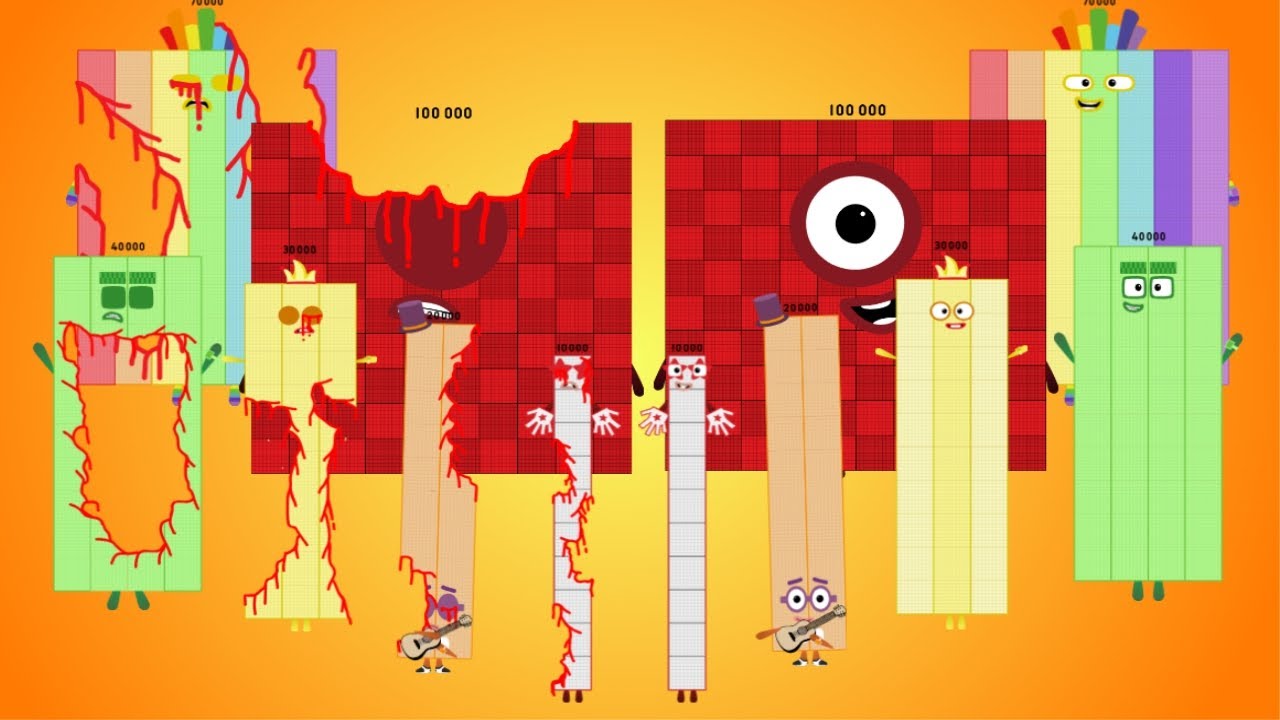 Jolly Numberblocks Band (10K-100K): Normal vs Zombie - Epic Showdown ...