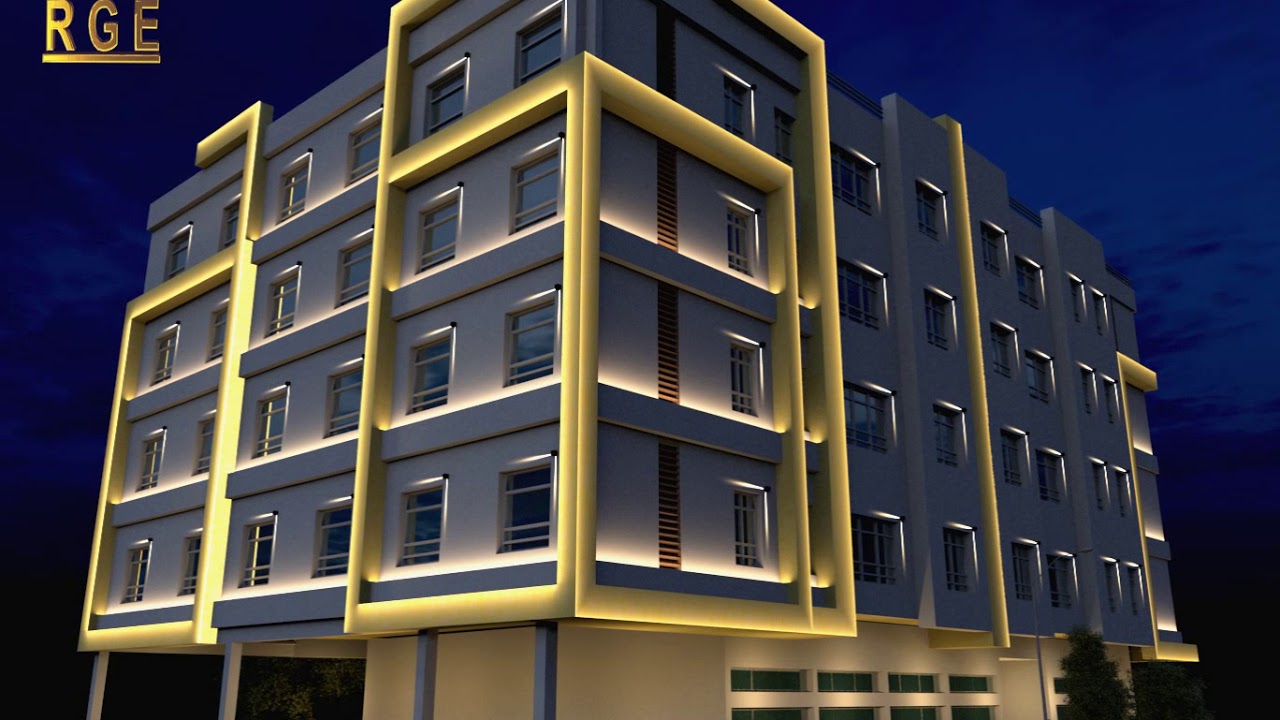 G+4 Building Lighting Design - YouTube
