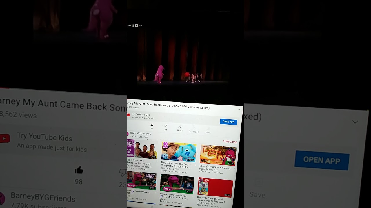 Barney bygfriendsbarney my aunt came back song (1992 &1994 version ...