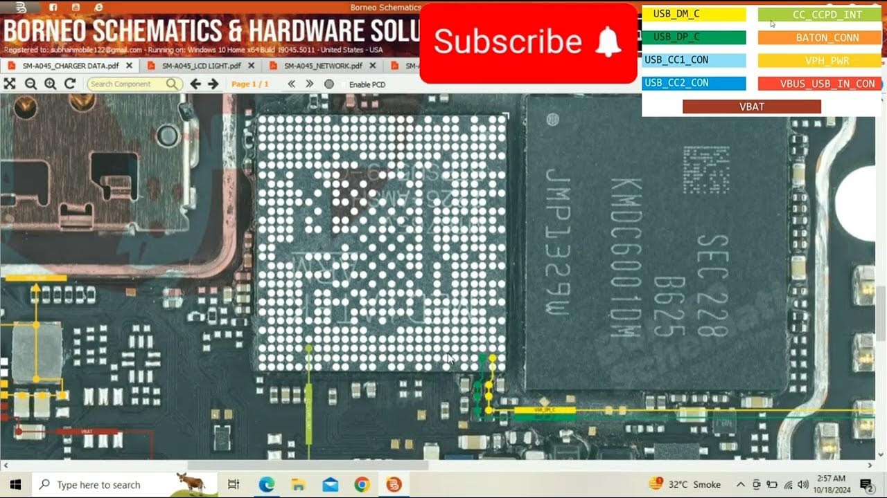 Samsung A04 (A045) charging schematic diagram | samsung a04 charging borneo ways and circuits ...