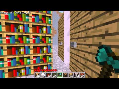 Minecraft: Hidden Bookcase Path Demonstration Recreation [ Piston Mod ...