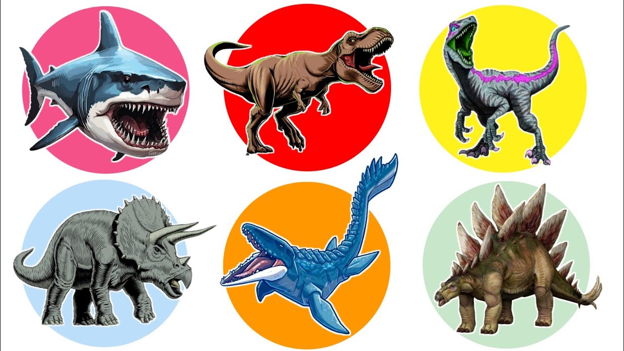 Mainan Dinosaurus/Mainan Jurassic world/T-Rex Mosasaurus Velociraptor ...