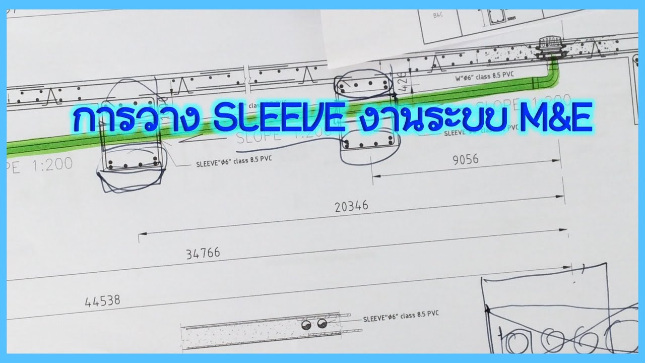 การวาง Sleeve งานระบบ Mande Youtube