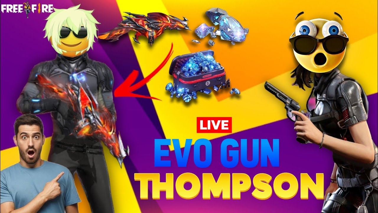 🔴live| New Evo Thompson Gun purchase 😱 unstoppable kill 🗿 #freefire # ...