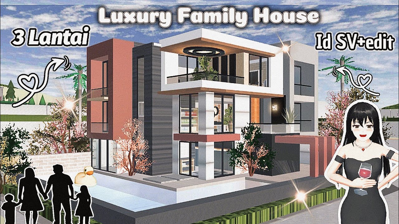 [BAGI BAGI ID] 💐Rumah Mewah 3 Lantai💐 SAKURA SCHOOL SIMULATOR - YouTube