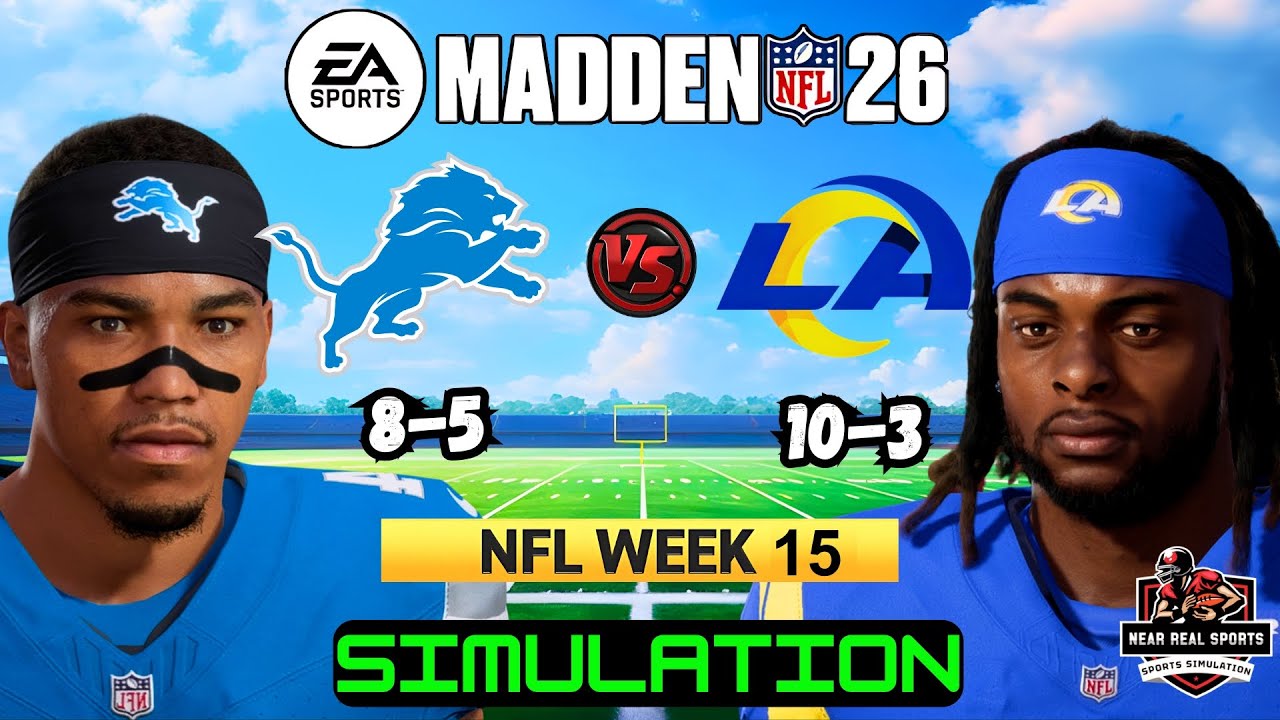 LIONS vs RAMS | NFL WEEK 15 | MADDEN 26 PREDICTIONS - YouTube