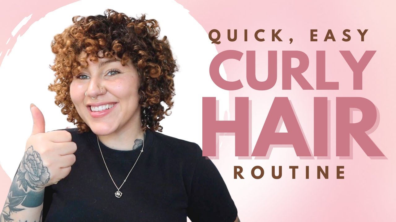 Quick Easy Curly Hair Routine - YouTube