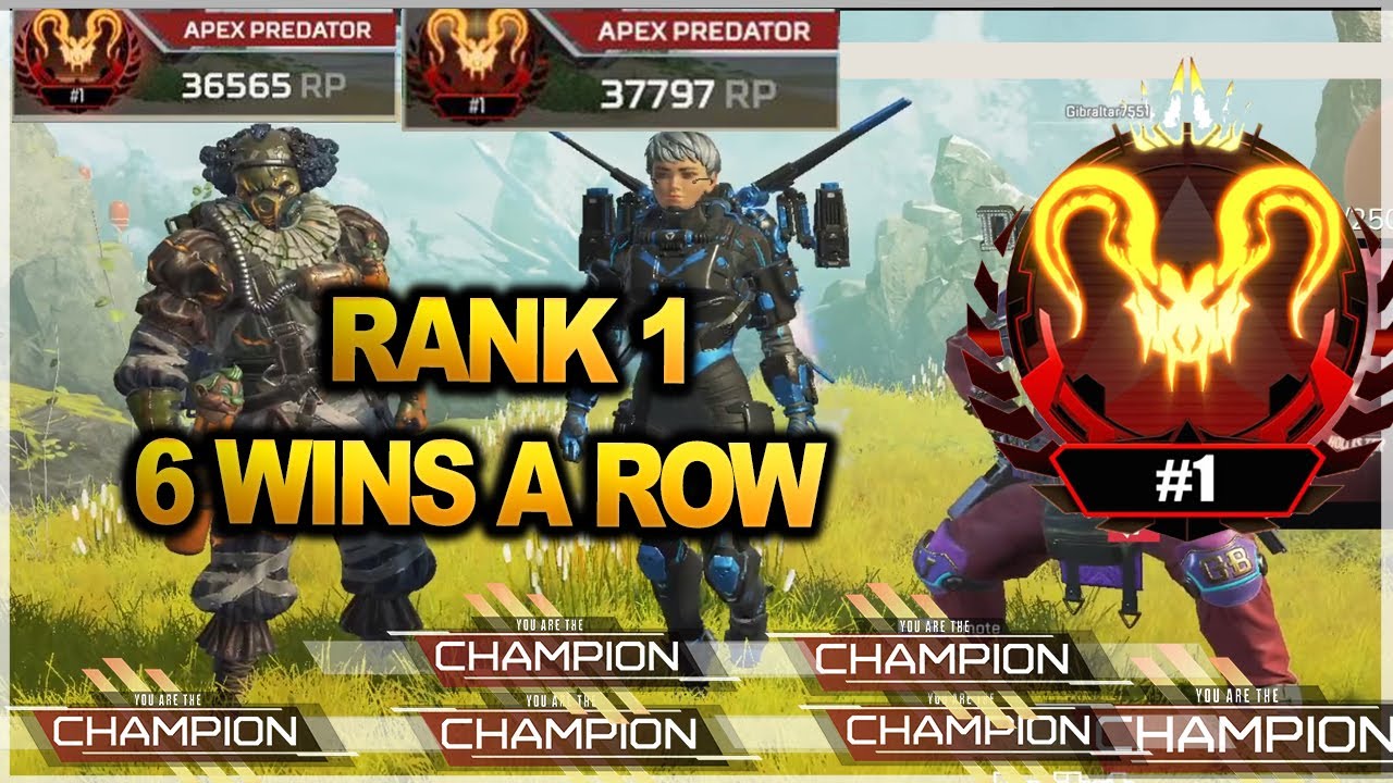 APEX RANK #1 is Unstoppable | RANK 1 wins 6 GAMES of Predator rank in A ...
