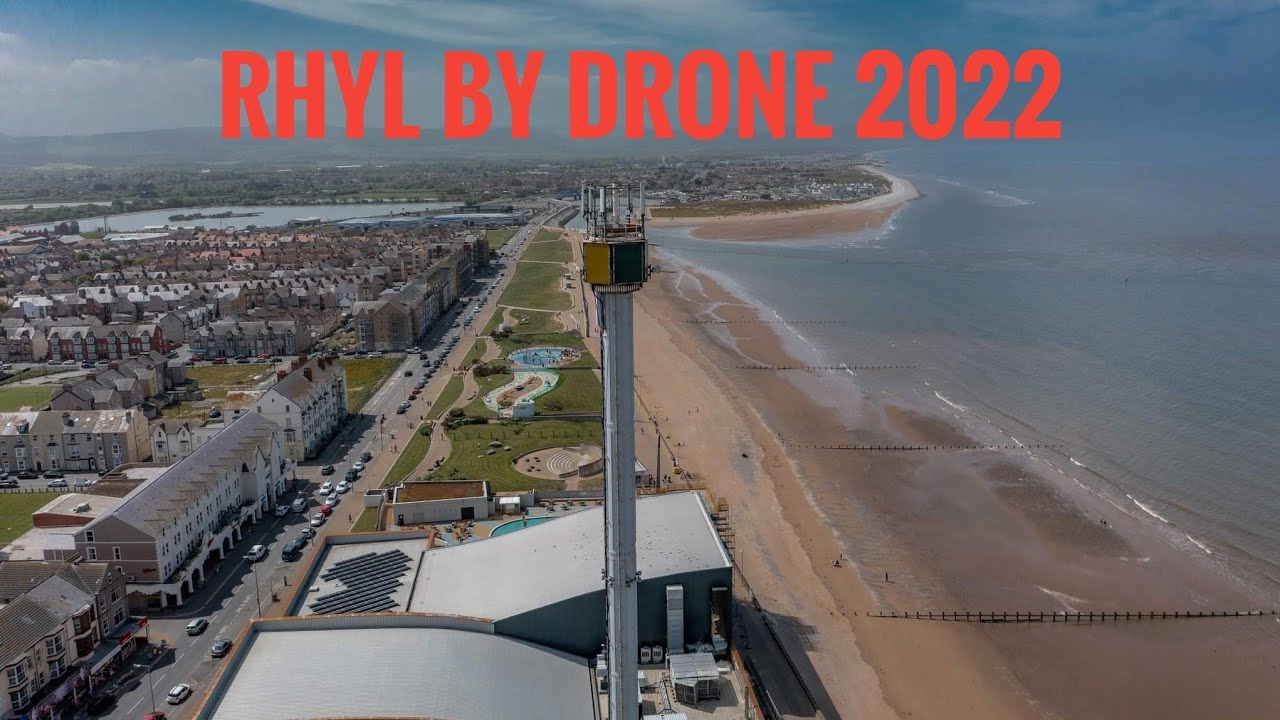 Rhyl the once bustling Welsh seaside Town, in 2022, by Drone, Aerial 4k ...