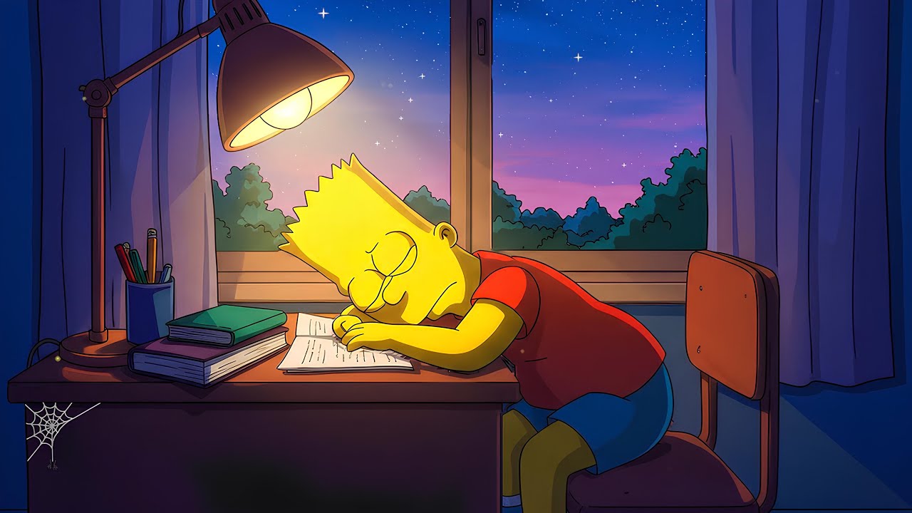 🌙 Bart Studying Alone – Lofi to Relax & Sleep 😴 - YouTube