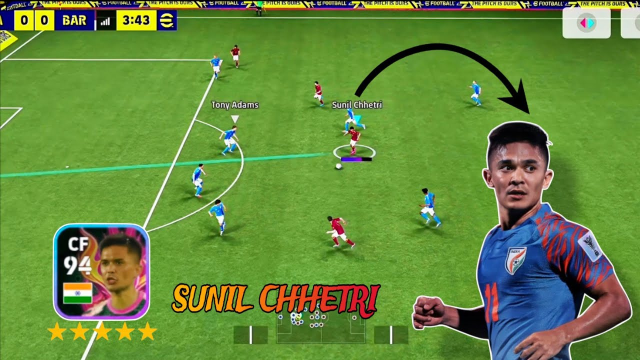 Sunil Chhetri 🇮🇳💥 Best Card and best progression point Efootball 2026# ...