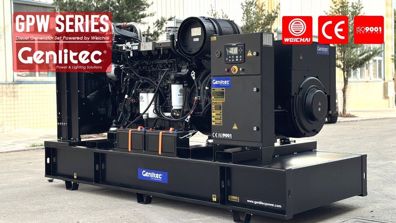 GENLITEC POWER GPW WEICHAI DIESEL GENERATOR - YouTube