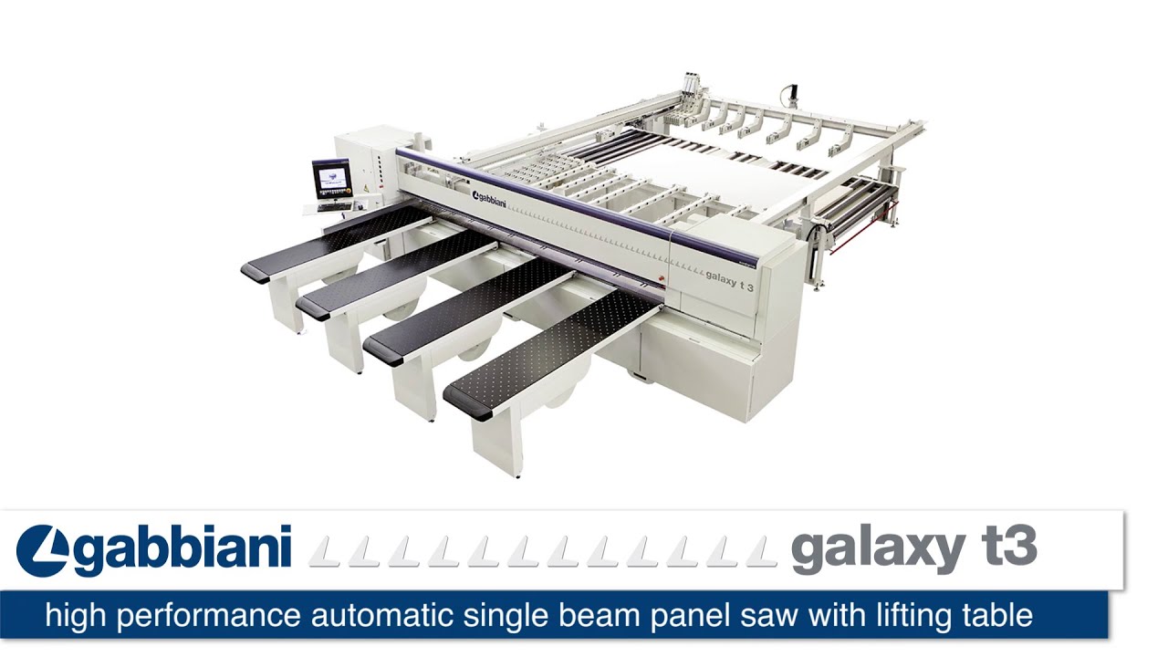gabbiani gt3 - high performance automatic single beam panel saw with ...