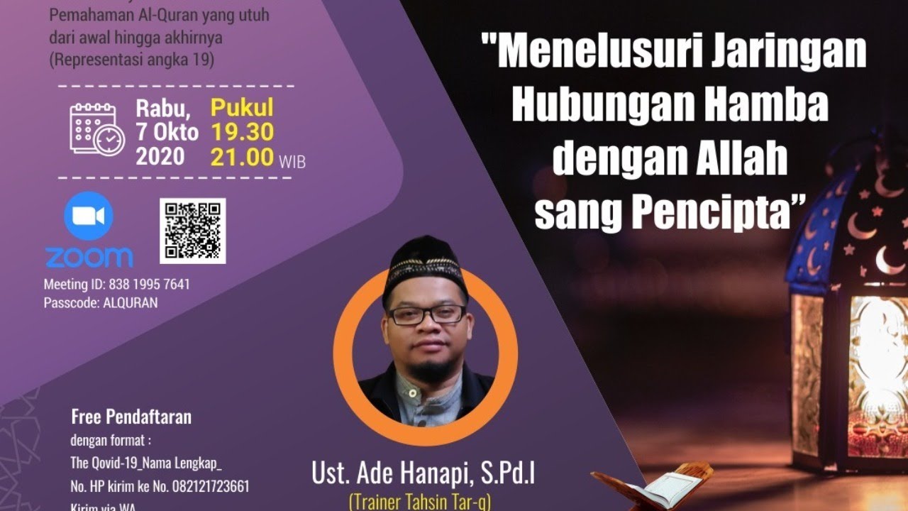 Kajian The Qovid-19 Tar-Q Ust. Ade Hanapi "Menelusuri Jaringan Hubungan ...