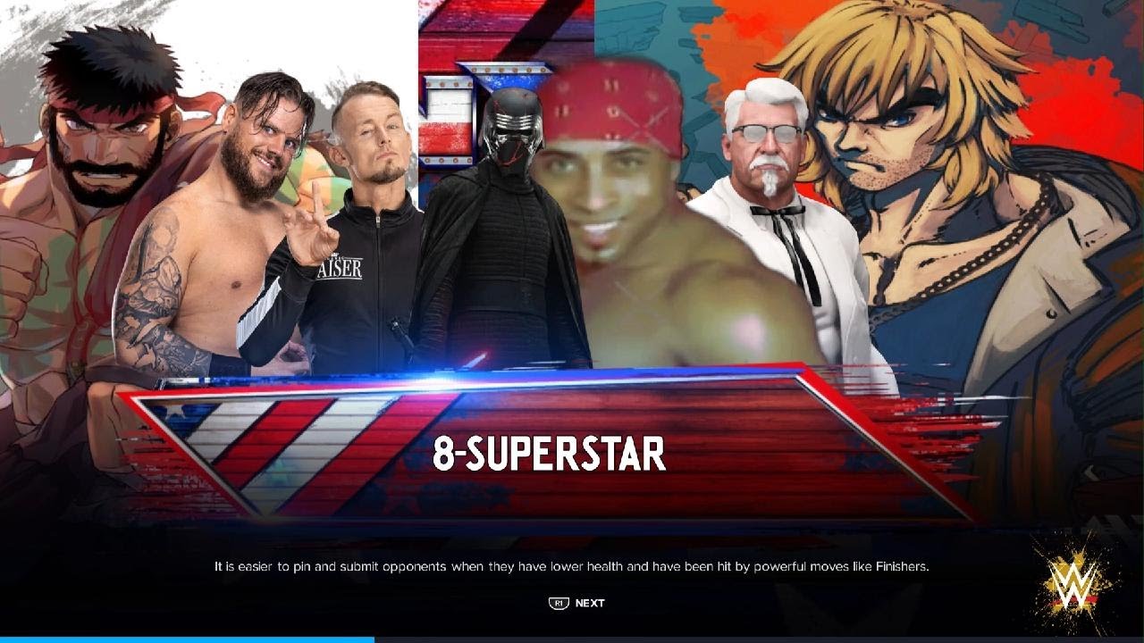 [WWE 2K24] Custom Matches | 8-Superstar Smash Up | Iron Man 30 Min Full ...