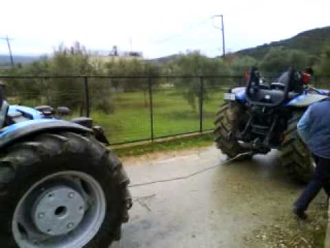 LANDINI REX 110GT VS NEW HOLLAND T4030 GREECE..........