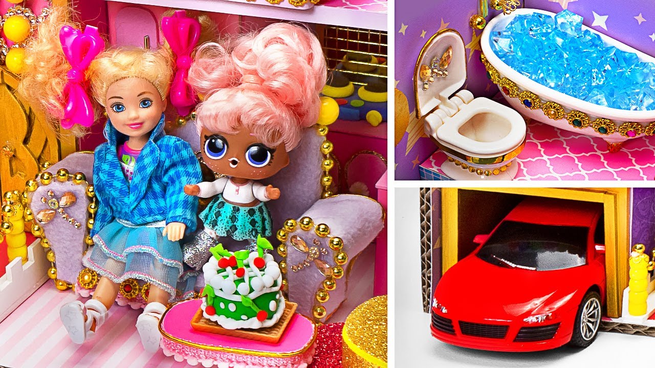 Rumah Boneka Miniatur Kastil Mewah DIY - Kreasi Kardus dan Tanah Liat ...