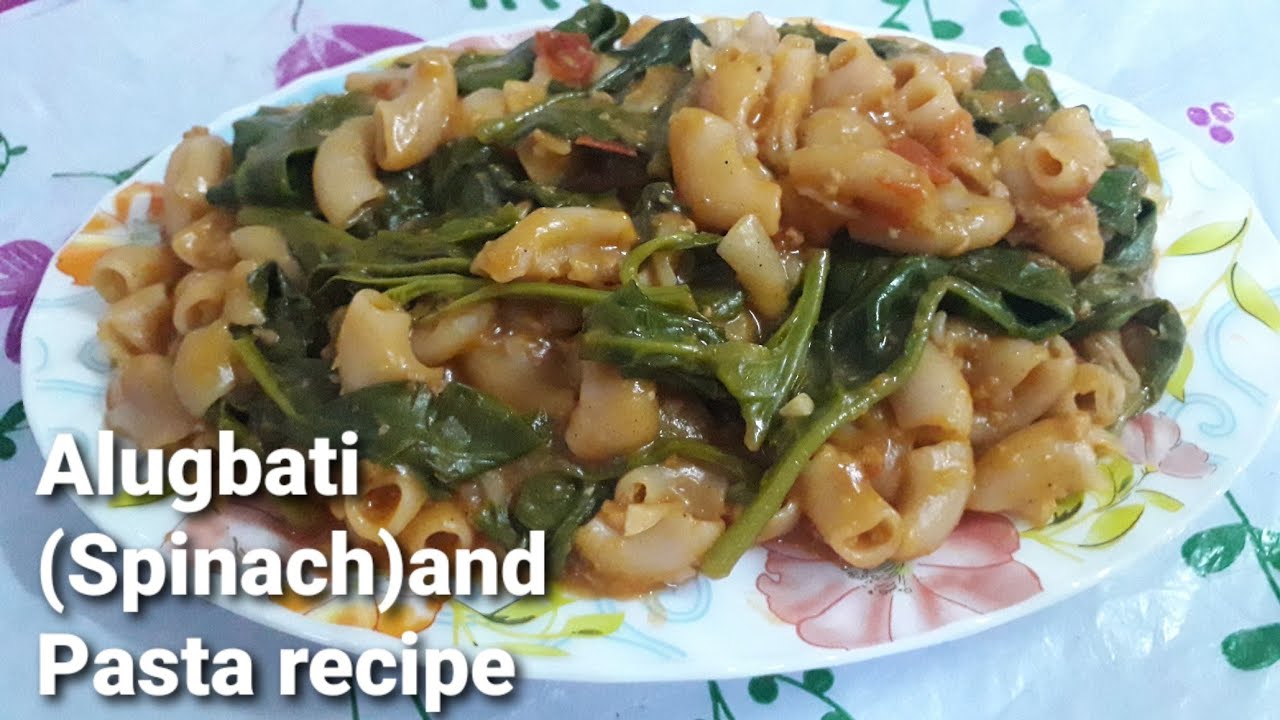 Alugbati ( Spinach ) and Pasta,Quick and Simple Easy recipe by AteRack ...