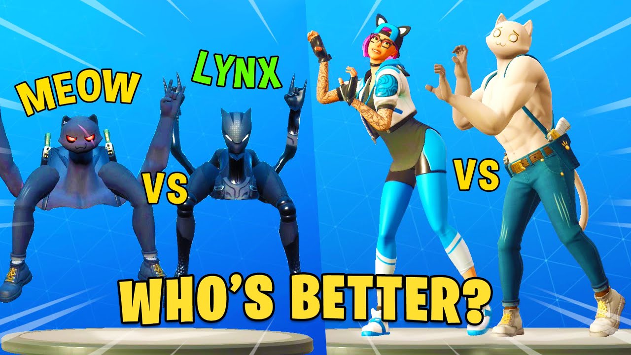 Fortnite Meowscles vs Lynx // Cats in Dance Battle - YouTube