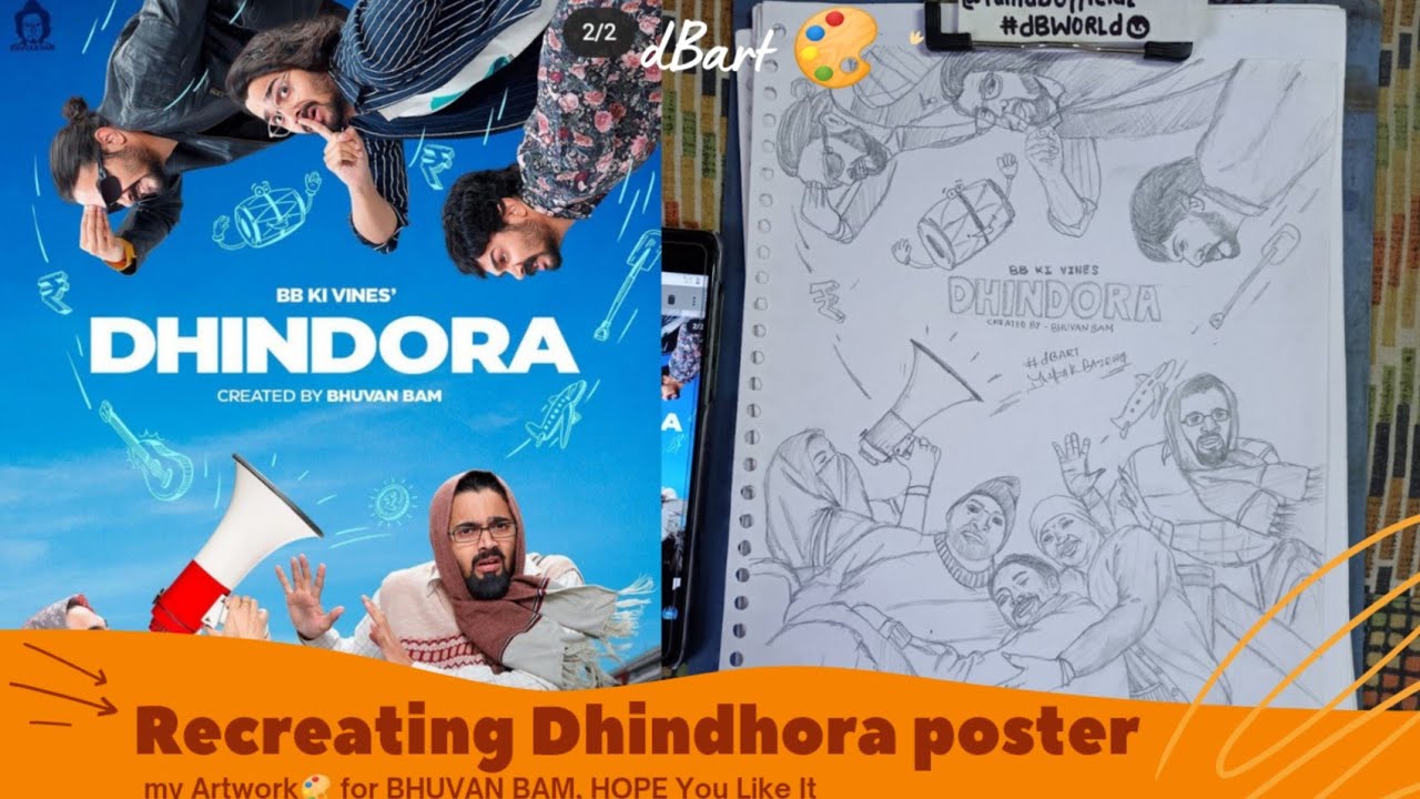 @BBKiVines Dhindora Poster Special Artwork🎨 / Bhuvan Bam - YouTube