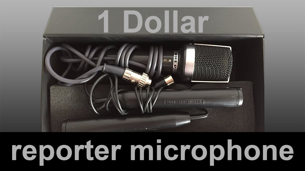 Cheap ENG reporter, interview microphone. 1 dollar UHER M517 - YouTube