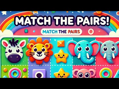 "Let’s play a fun matching game! Can you pair them all? 🧩🎮" #kidsvideo ...