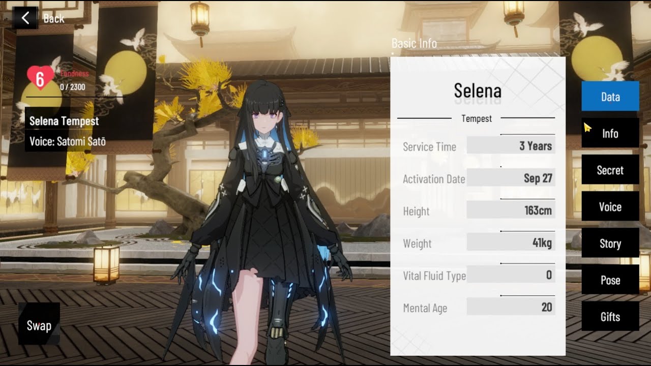 Selena Tempest - All Voice Lines (JP + CN) + Secrets - Level 6 ...