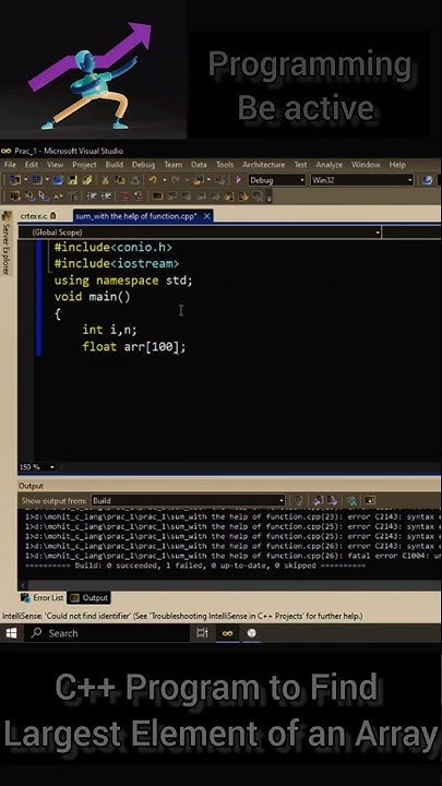 C++ Program to Find Largest Element of an Array #coding #programming #shorts #short - YouTube