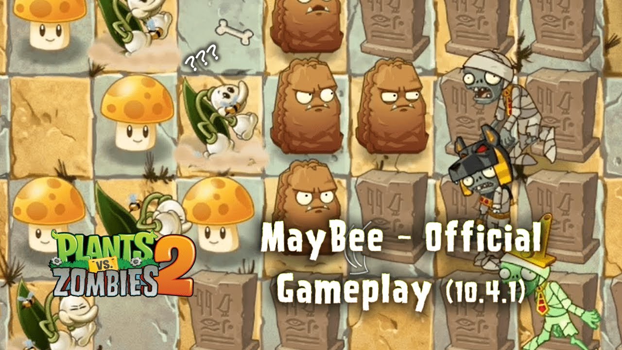 PvZ2: Does MayBee destroy tombstones? v10.4.1 Official Gameplay ...