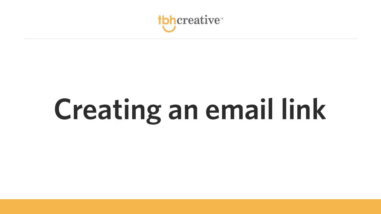 Creating an email link - YouTube