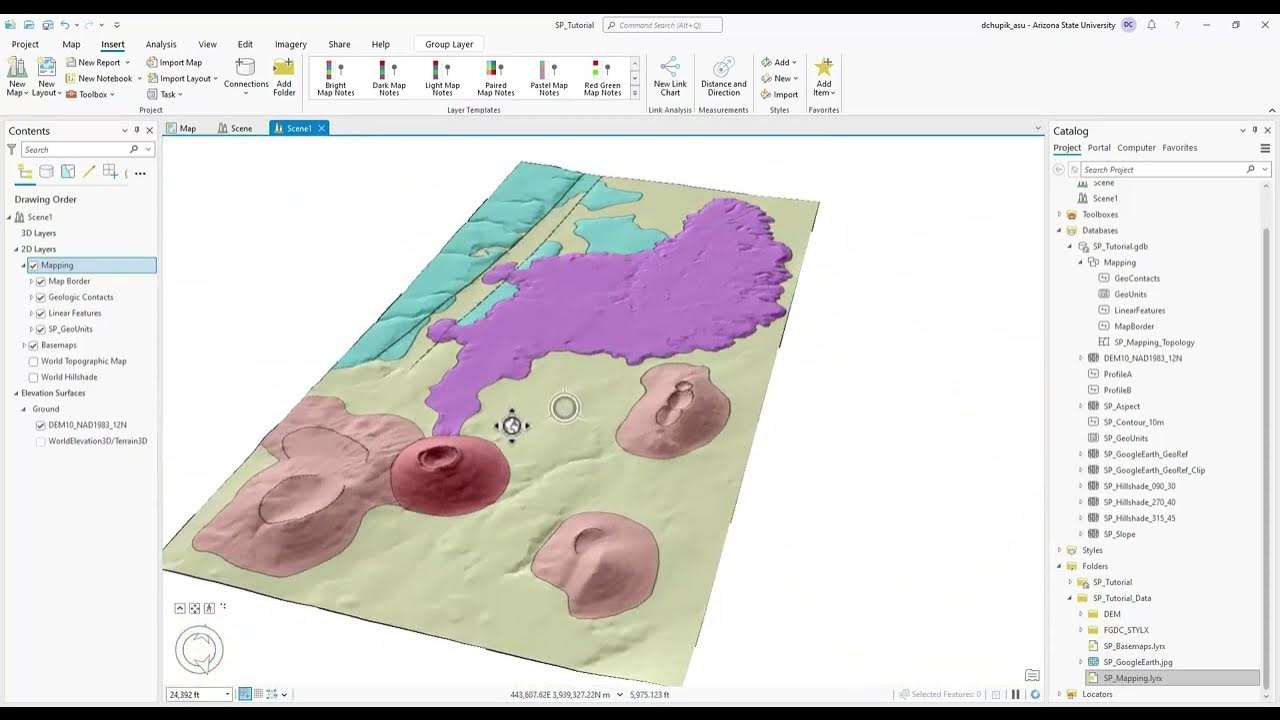 21 Final Geologic Map in 3D using ArcGIS Pro - YouTube