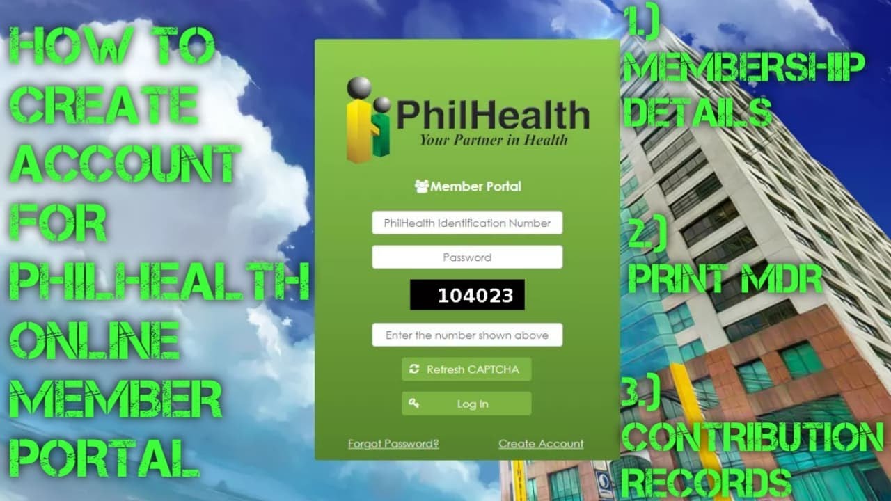 How to create account on Philhealth Online Member Portal 2021 - YouTube