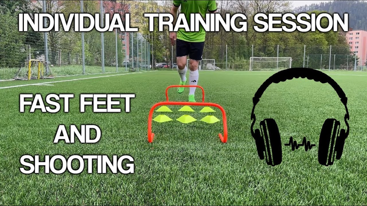 Individual football training session ⚽️ Fast feet and shooting drills ⚽ ...