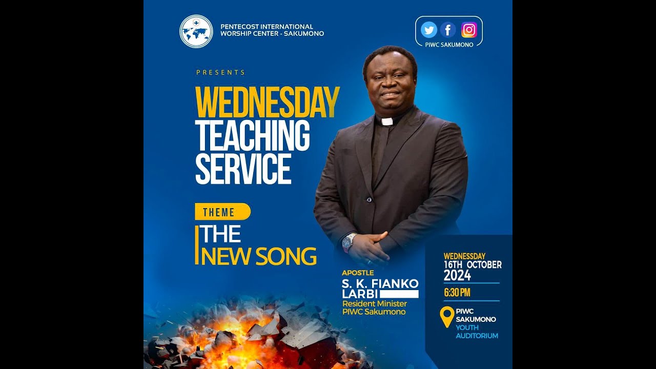 Wednesday Teaching Service Dubbed The New Song | 16-10-2024Wednesday ...