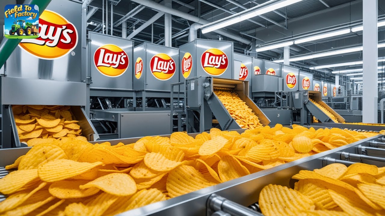 How Lay's Chips are made in a food factory with Modern food technology ...