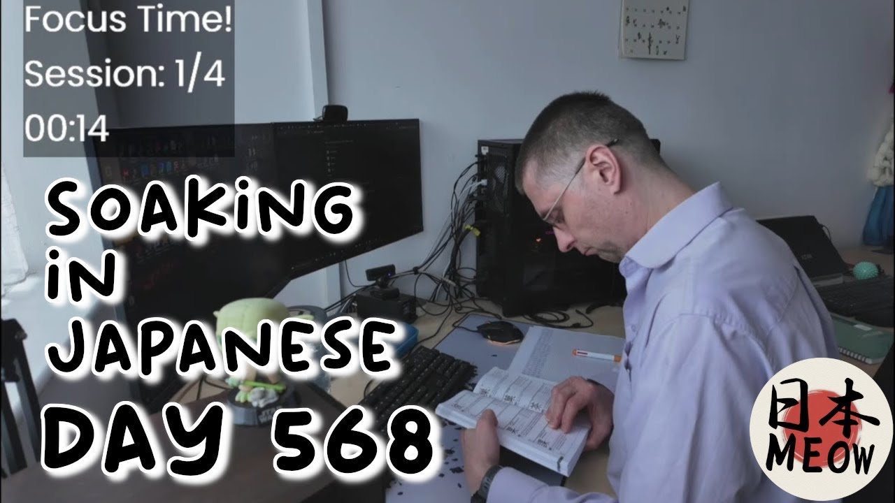 4-Hour LIVE Study With Me: Japanese Immersion | Soft Rain Background ...